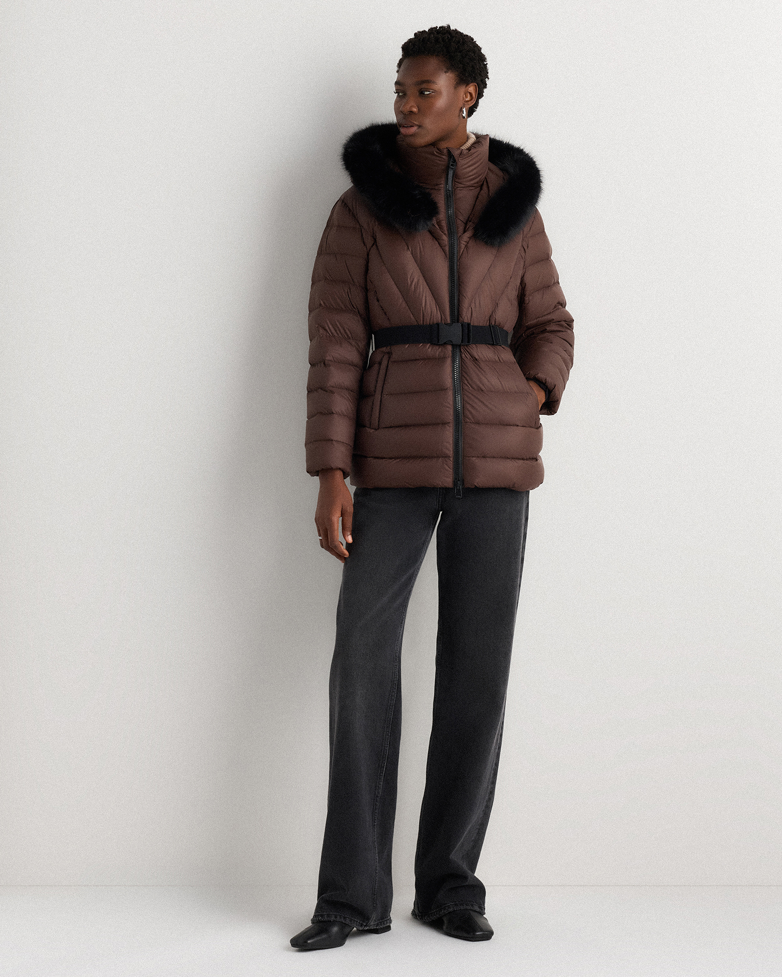 QUINCE Belted Puffer Coat